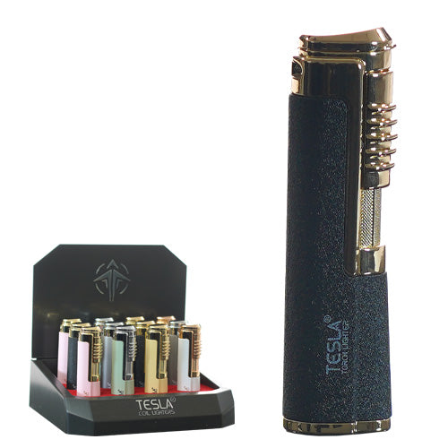 Tesla Lighter Easy Side Trigger Metal Finish 3.5" – Nawa Distribution